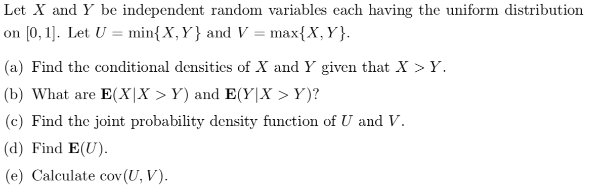 Solved Let X and Y be independent random variables each | Chegg.com