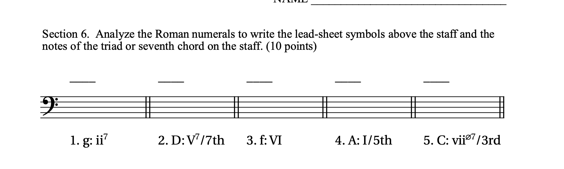 Section 6. Analyze the Roman numerals to write the | Chegg.com