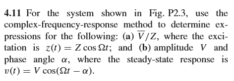 Solved 4.11 For the system shown in Fig. P2.3, use the | Chegg.com