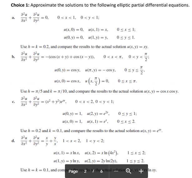 a. Choice 1: Approximate the solutions to the | Chegg.com