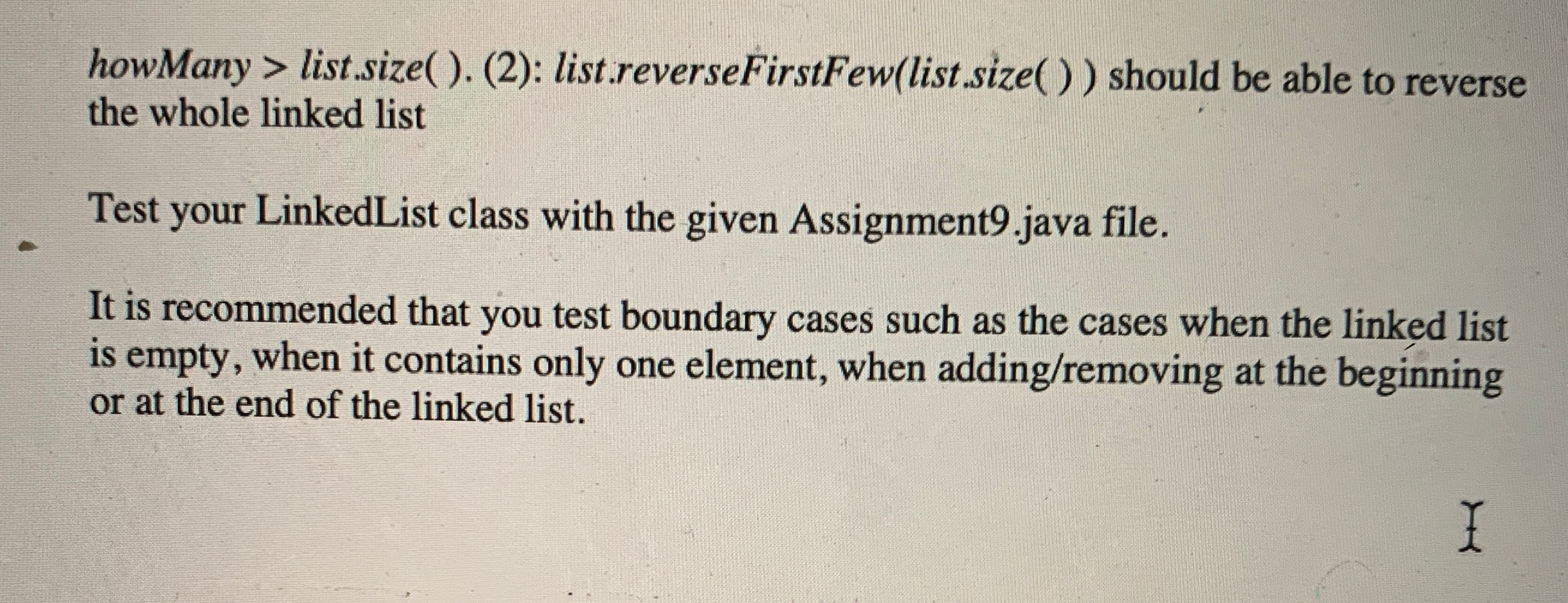 Assignment #9: LinkedList, CSE 205,40 Points Due | Chegg.com