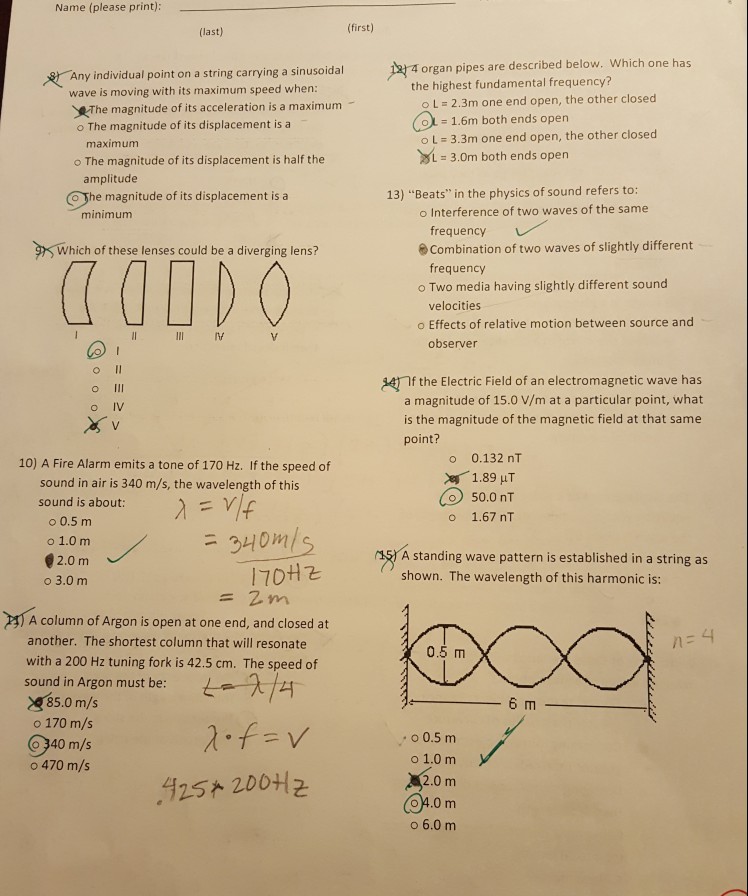Solved Name (please print): (last) (first) Any individual | Chegg.com