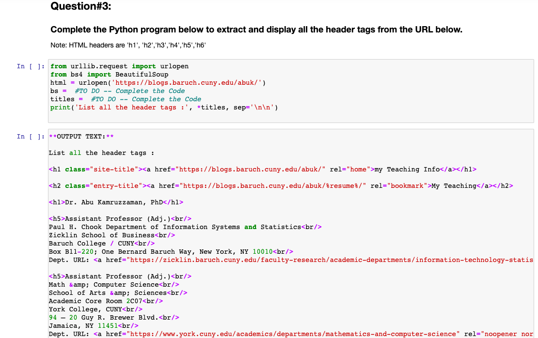 Solved Complete the Python program below to extract and | Chegg.com