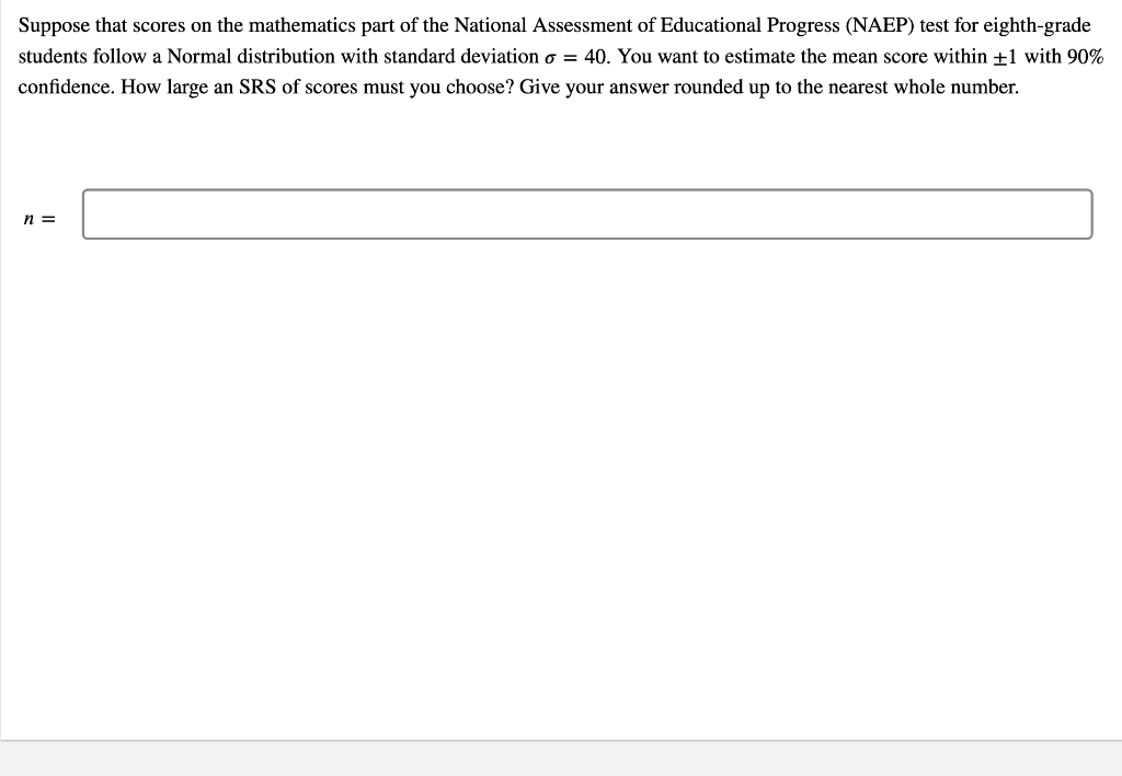 Solved Suppose that scores on the mathematics part of the | Chegg.com