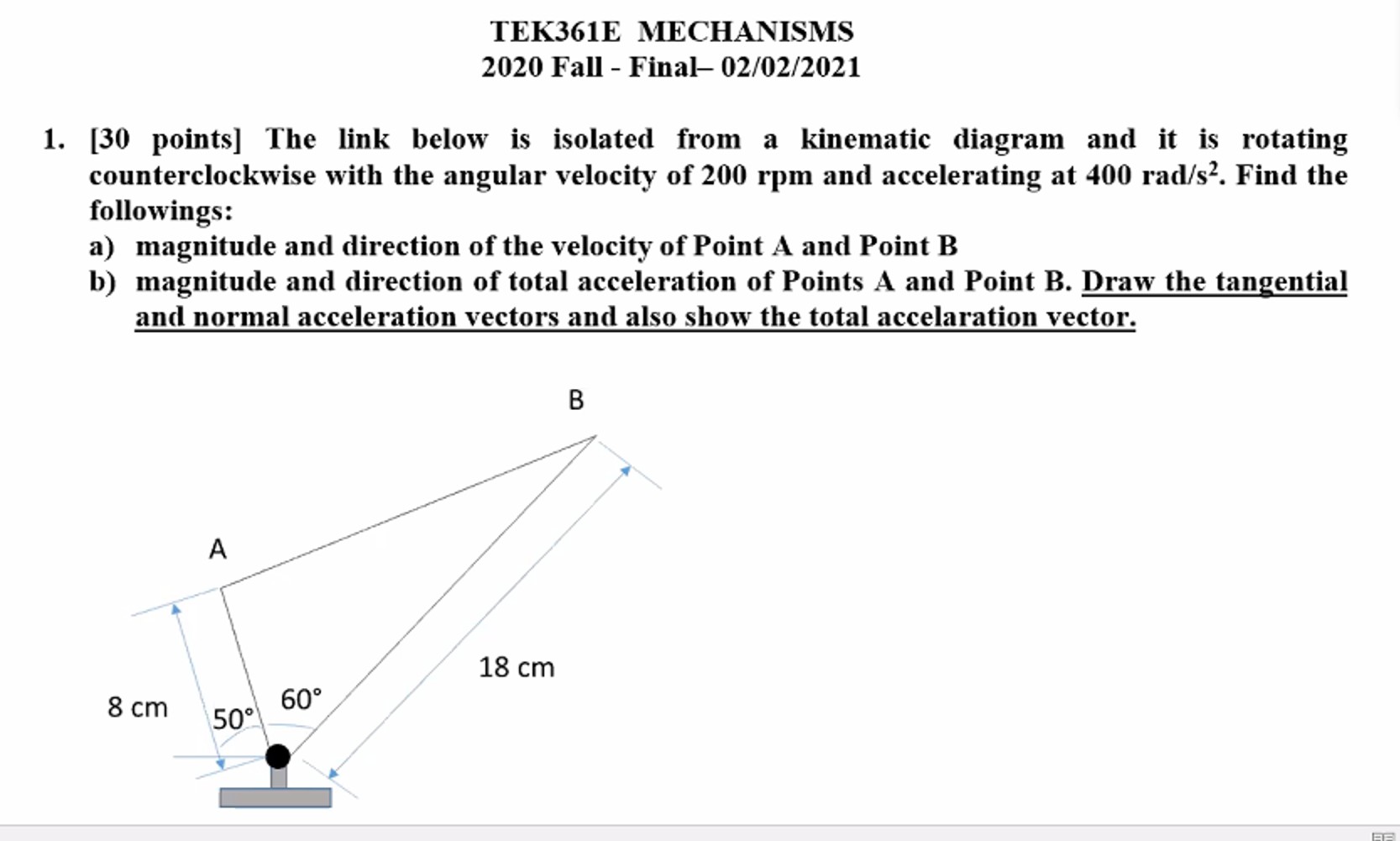Solved 2020 Fall - Final- 02/02/2021\\n[30 points] The link | Chegg.com