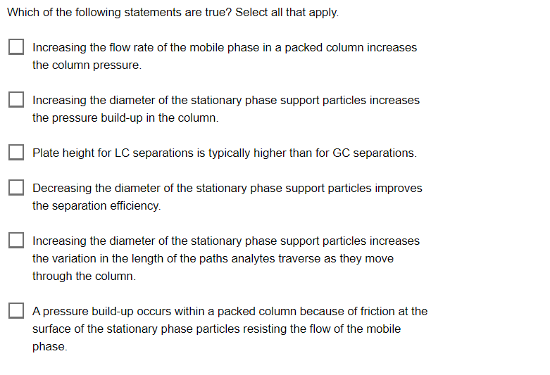 Solved Which of the following statements are true? Select | Chegg.com