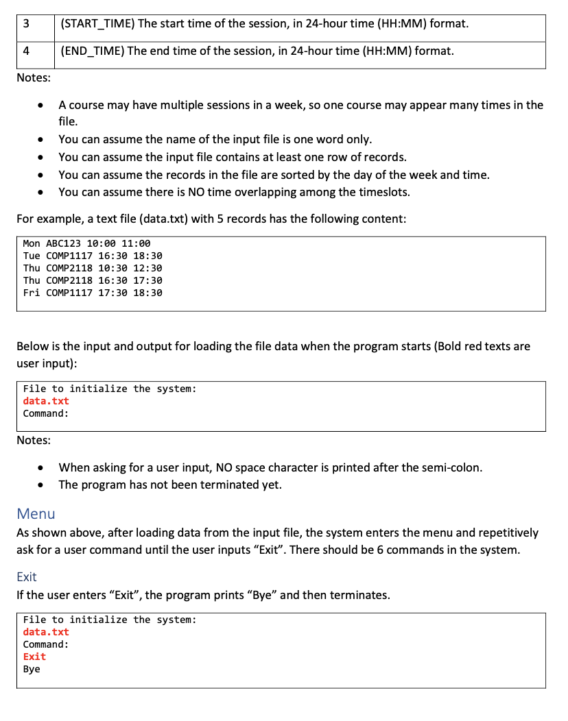 Solved Assignment Specification and Requirement Consider a | Chegg.com