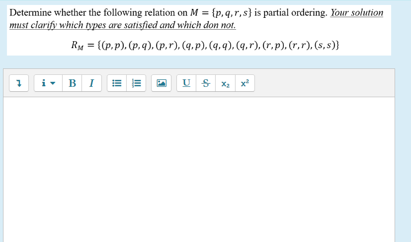 Solved Determine whether the following relation on | Chegg.com
