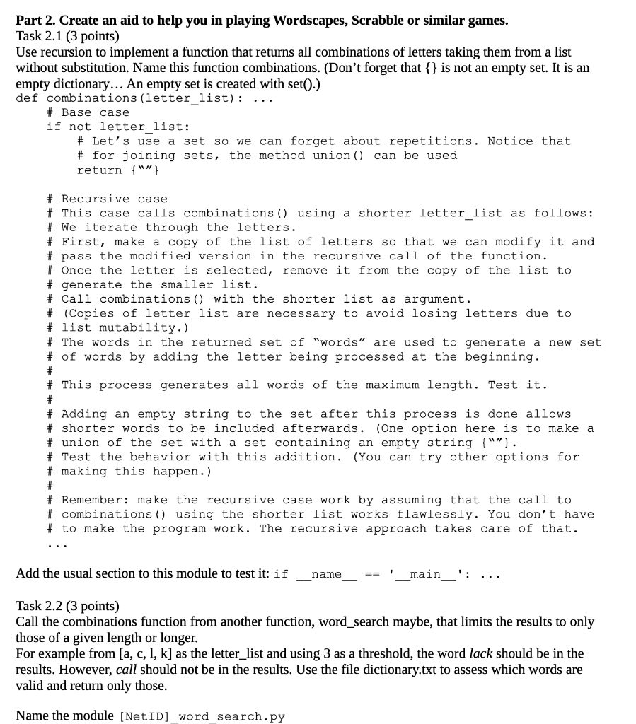 Part 2. Create an aid to help you in playing | Chegg.com