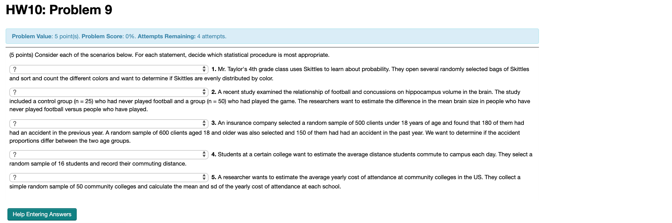 Solved HW10: Problem 9 Problem Value: 5 point(s). Problem | Chegg.com