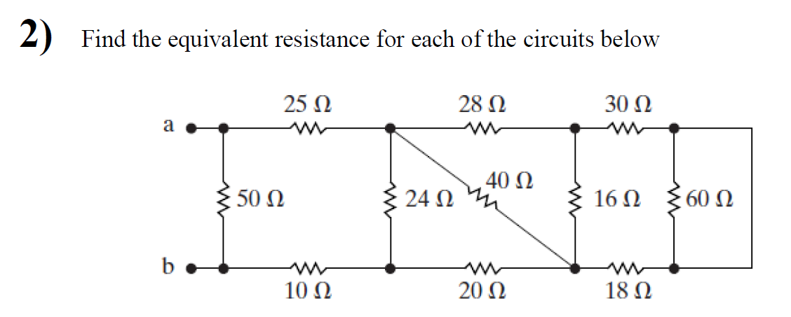 Solved Find the equivalent resistance for each of the | Chegg.com