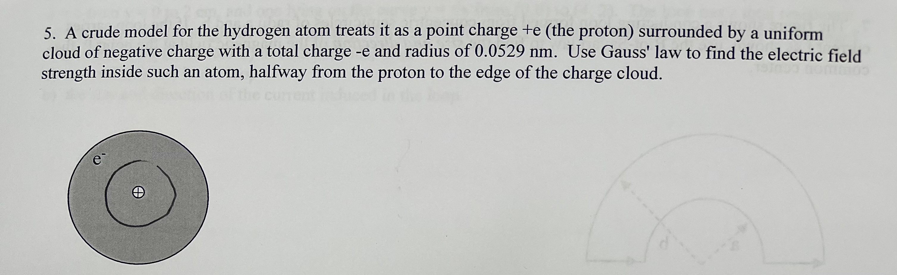 Solved 5. A crude model for the hydrogen atom treats it as a | Chegg.com