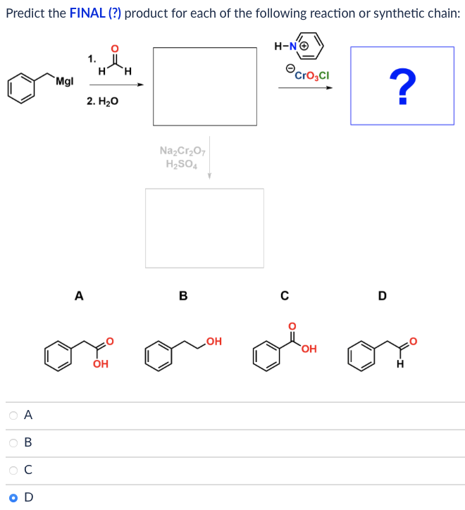 Solved Predict the FINAL (?) product for each of the | Chegg.com