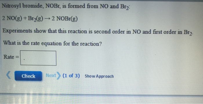 Solved Nitrosyl bromide, NOBr, is formed from NO and Br_2: | Chegg.com