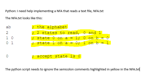Solved Nondeterministic Fininite Automota implementation | Chegg.com