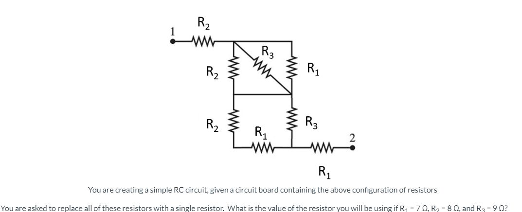 Solved You are creating a simple RC circuit, given a circuit | Chegg.com