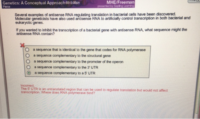 Solved Mhe Freeman Genetics A Conceptual Approach 6th