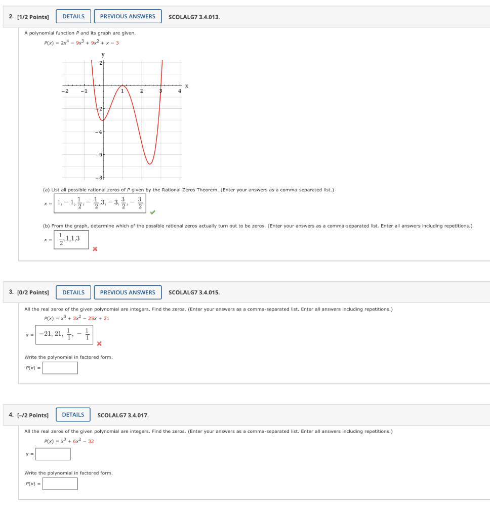 Solved 2. (1/2 points) DETAILS PREVIOUS ANSWERS SCOLALG7 | Chegg.com