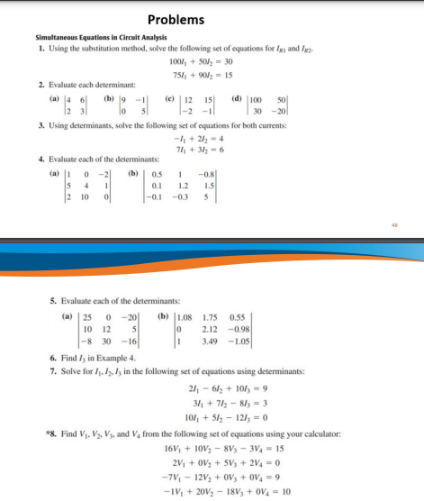 Solved Problems Simultaneous Equations in Circuit Analysis | Chegg.com