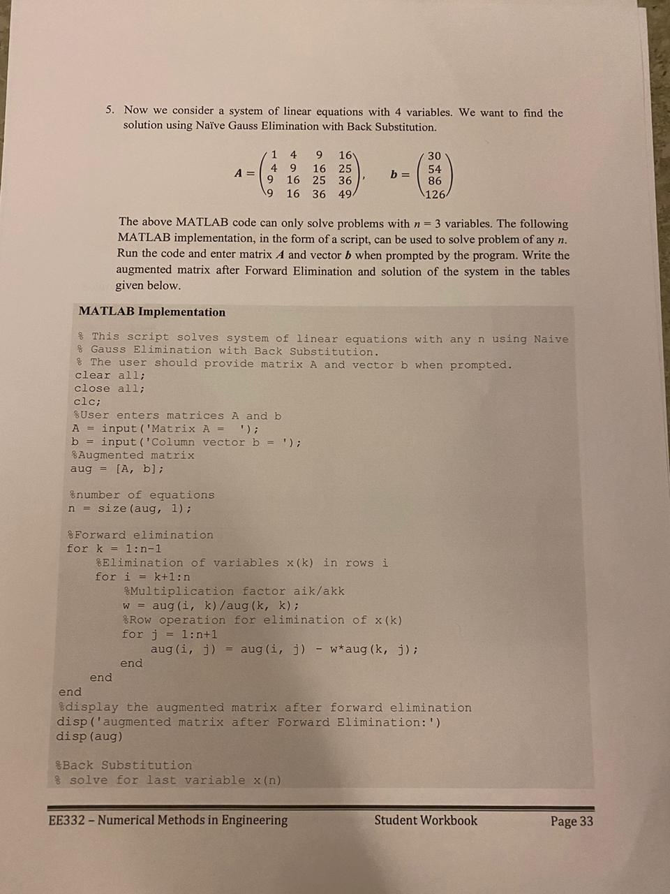 Solved 5. Now we consider a system of linear equations with | Chegg.com