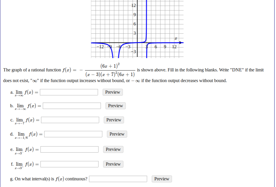 Solved 12 9 6 3 . -12 6 9 12 -3 (6.3 + 1 The graph of a | Chegg.com