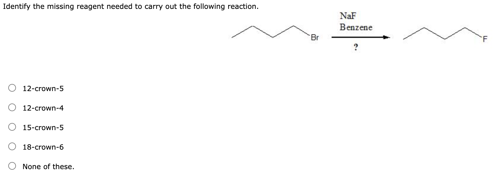 Solved Identify the missing reagent needed to carry out the | Chegg.com