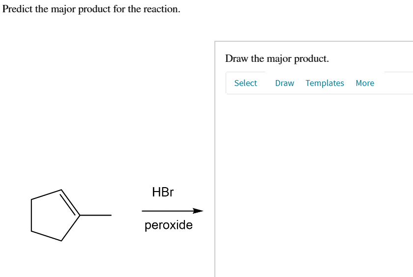 Solved Predict the major product for the reaction. Draw the | Chegg.com