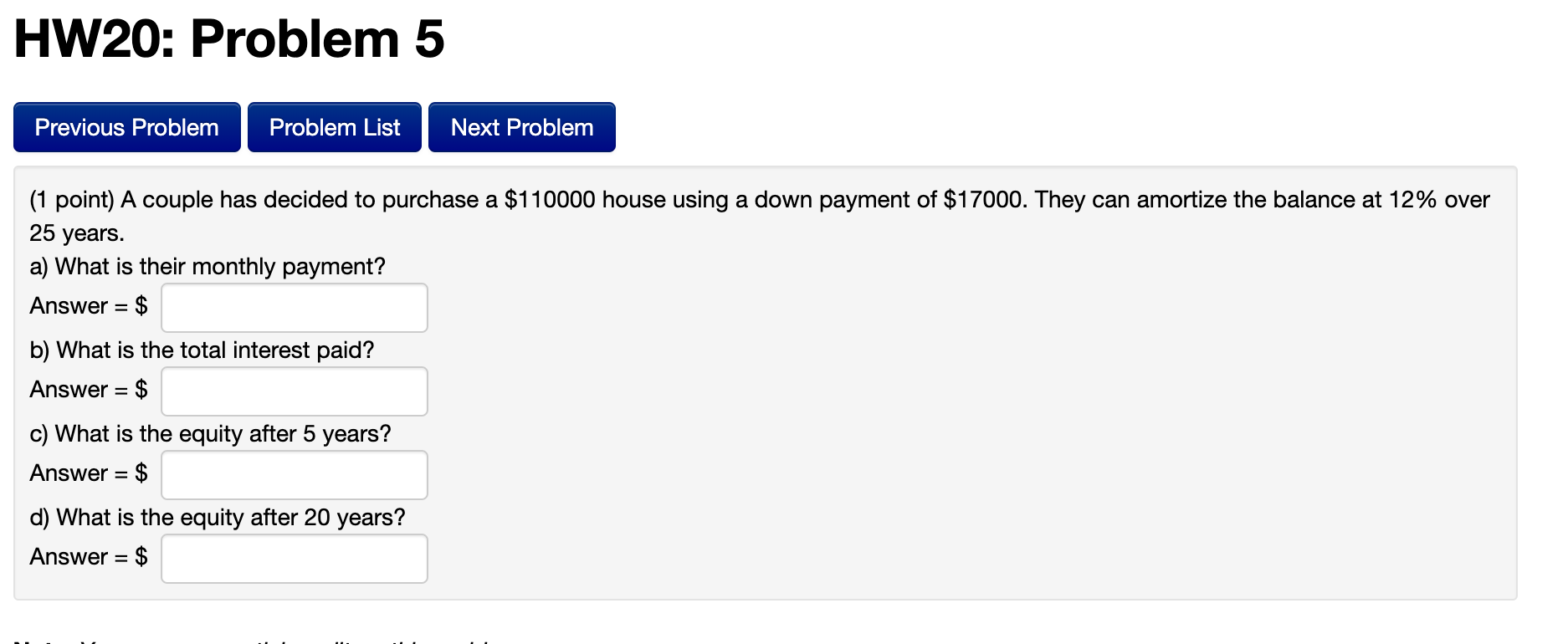 Solved HW20: Problem 5 Previous Problem Problem List Next | Chegg.com