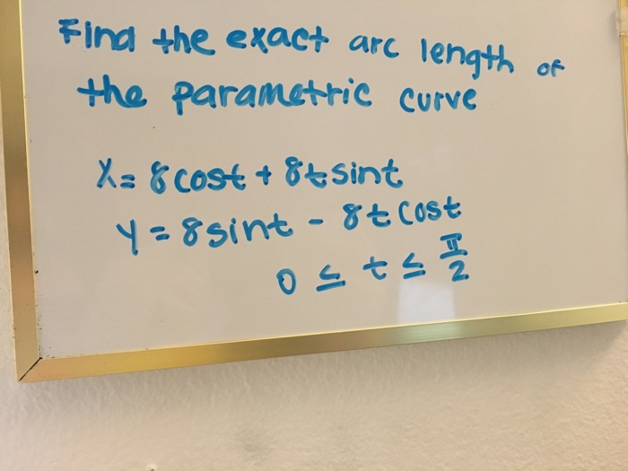 Solved Find the exact arc length of the parametric curve x | Chegg.com