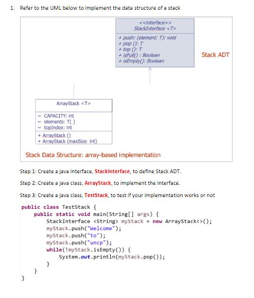 Solved In relation to my data structures course. Please do | Chegg.com