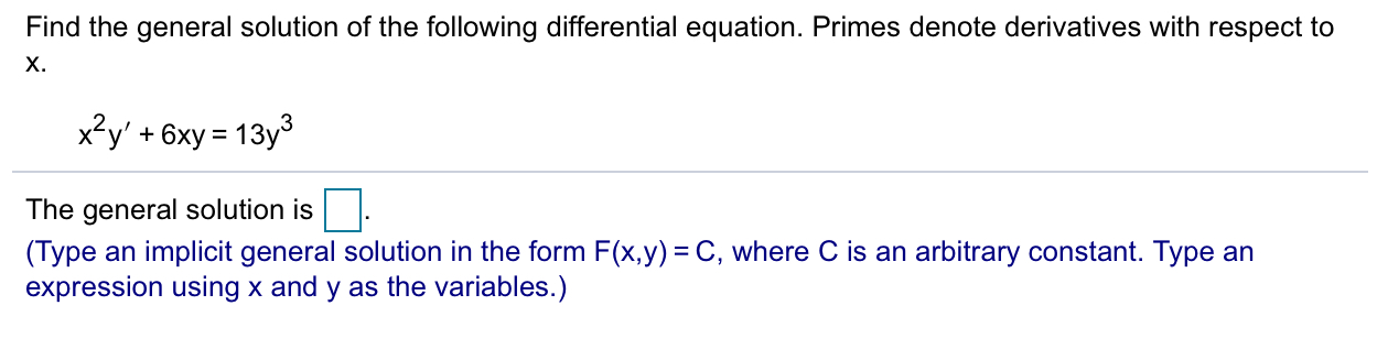 Solved Find the general solution of the following | Chegg.com