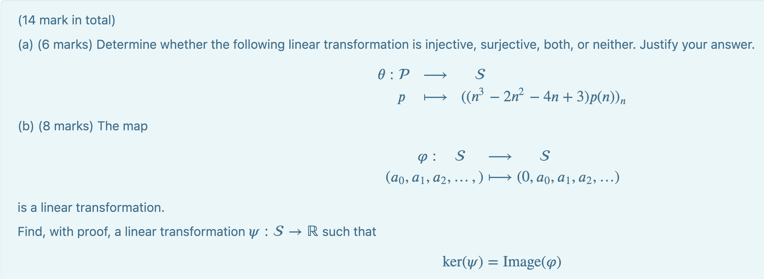 Solved (14 mark in total) (a) (6 marks) Determine whether | Chegg.com