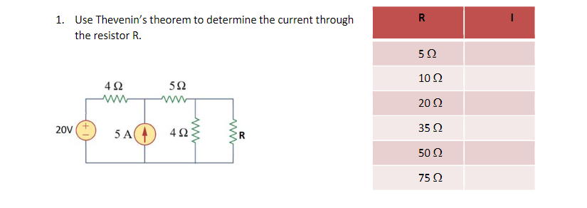 Solved Use Thevenin's theorem to determine the current | Chegg.com