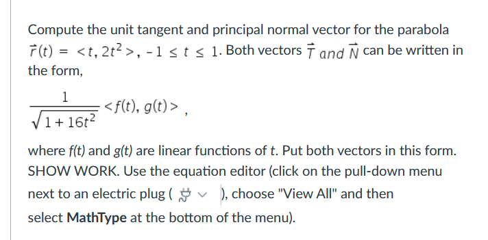 Solved Definition (Principal Unit Normal Vector) The | Chegg.com