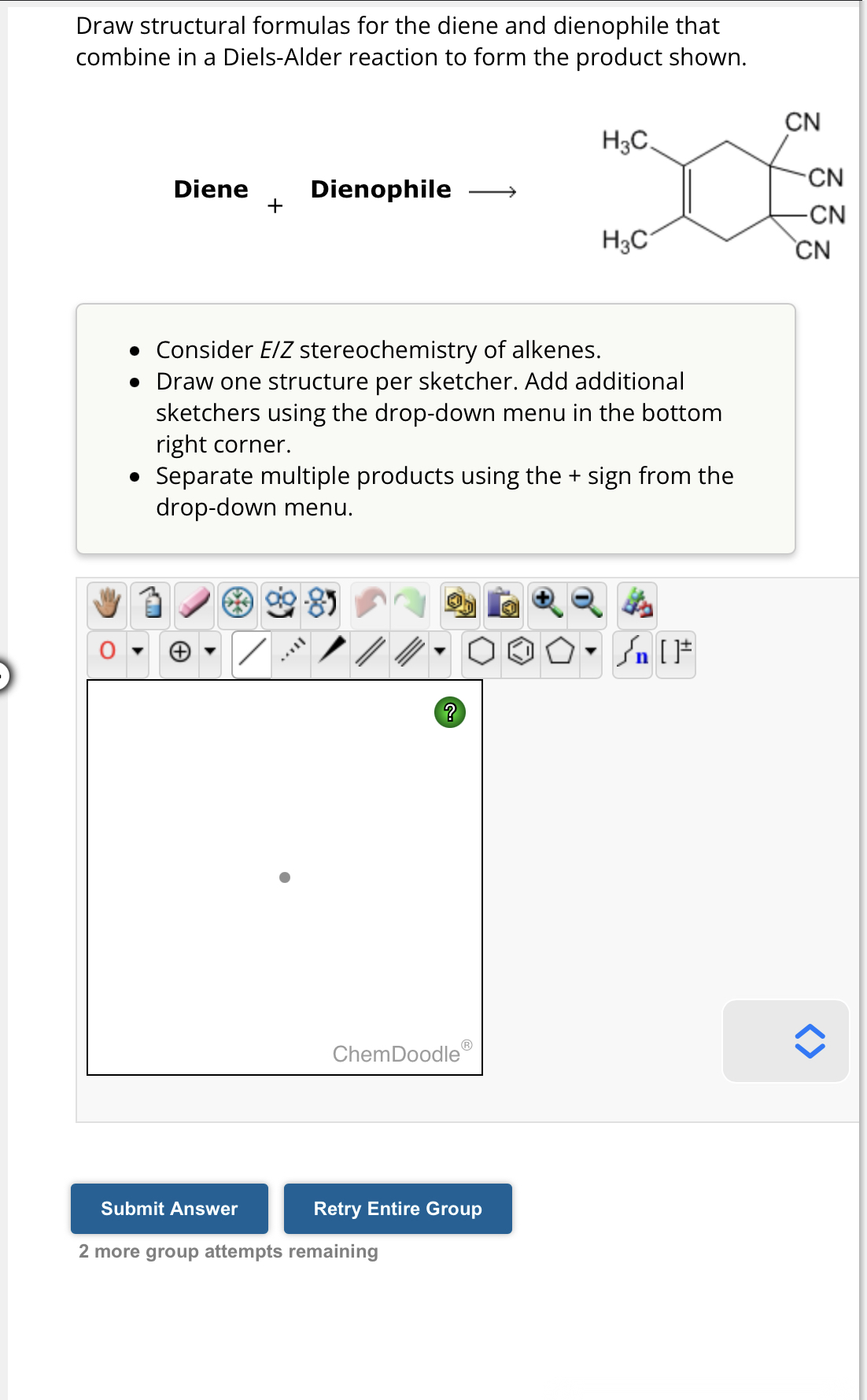 Solved Draw structural formulas for the diene and dienophile | Chegg.com
