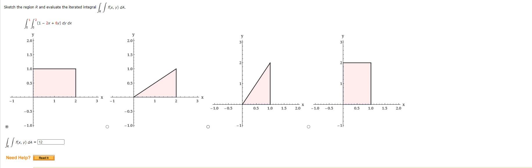 Solved Sketch the region R and evaluate the iterated | Chegg.com