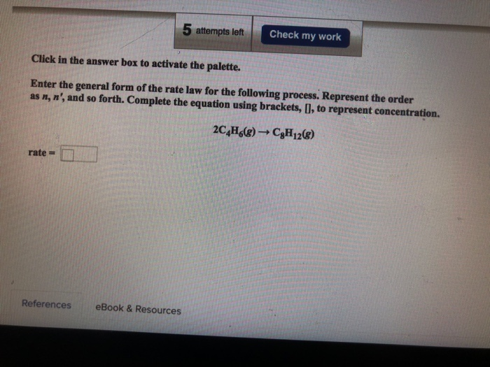 Solved 5 attempts left Check my work Click in the answer box | Chegg.com