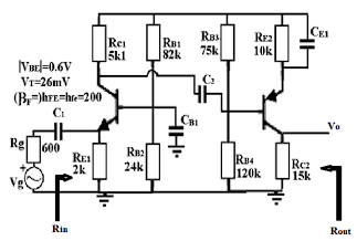 Solved For the transistors in the circuit shown, VBE=0.6V, | Chegg.com
