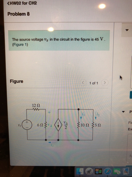 Solved KHW02 for CH2 Problem 8 The source voltage vg in the | Chegg.com