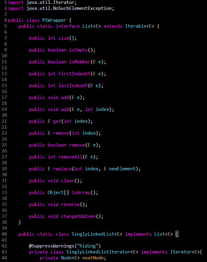 Solved 1 import java.util.Iterator; 2 import | Chegg.com