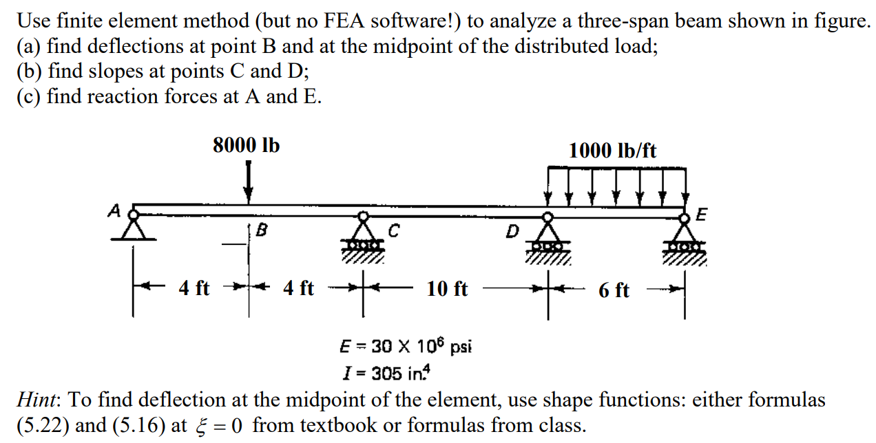 Solved Use finite element method (but no FEA software!) to | Chegg.com