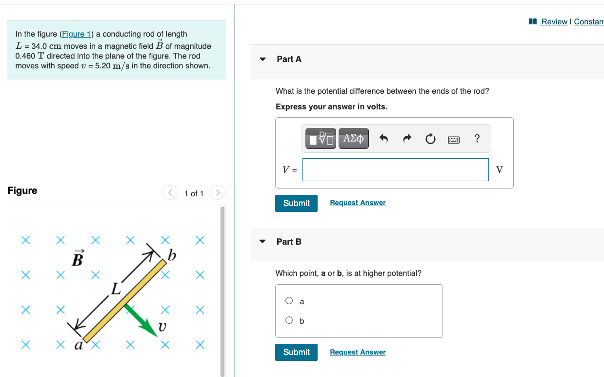 Solved Part C When the charges in the rod are in | Chegg.com