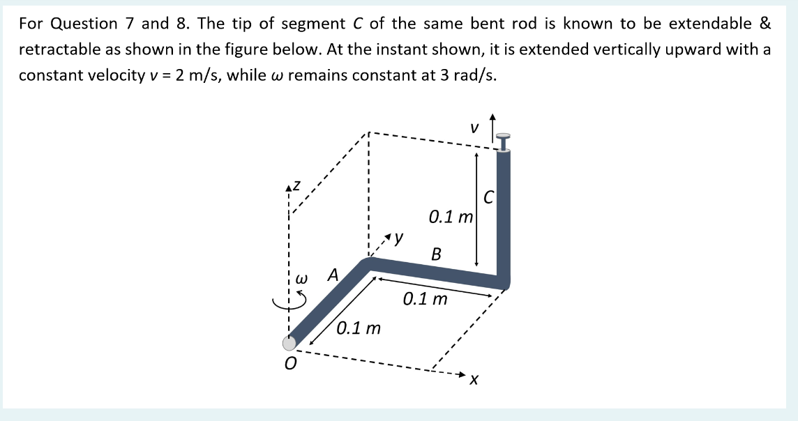 The total Ixx, Iyy and Izz about O for the bent rod | Chegg.com