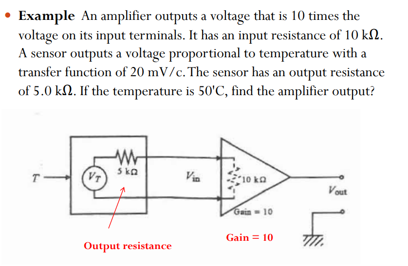 Solved • Example An amplifier outputs a voltage that is 10 | Chegg.com