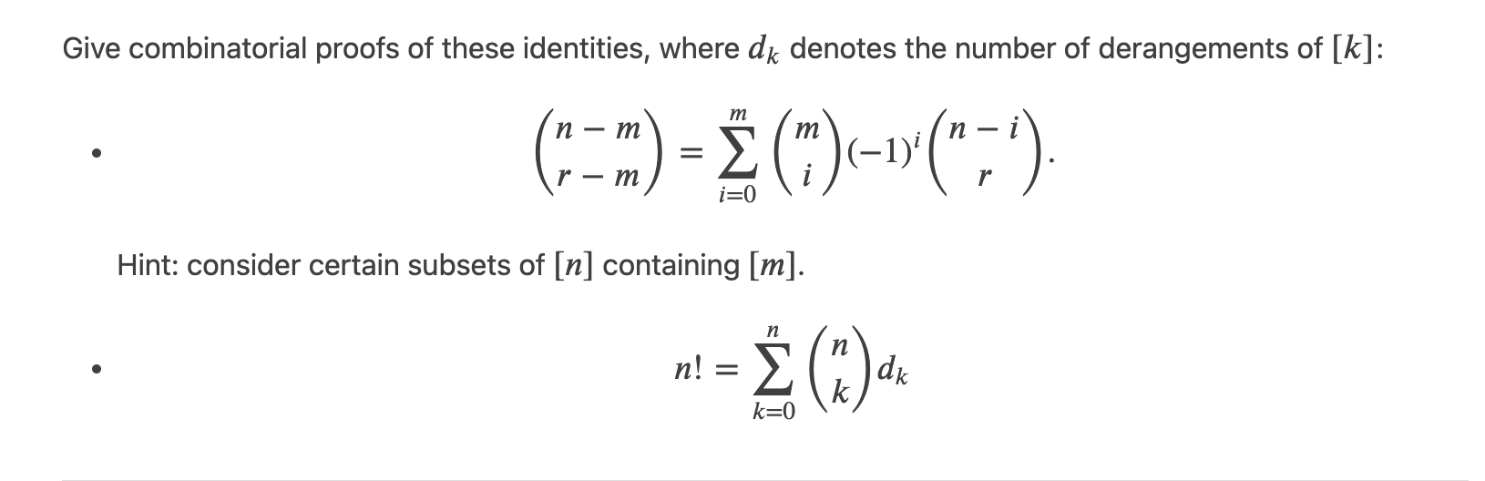 Solved Give combinatorial proofs of these identities, where | Chegg.com
