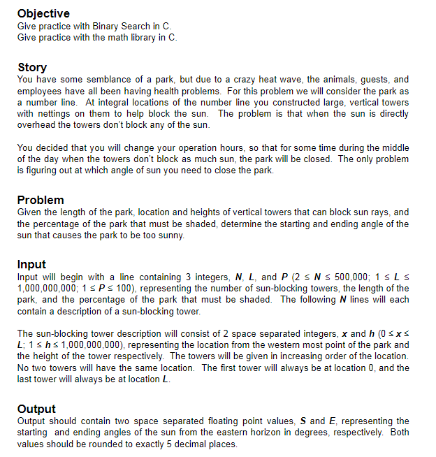 Solved Objective Give practice with Binary Search in C. Give | Chegg.com