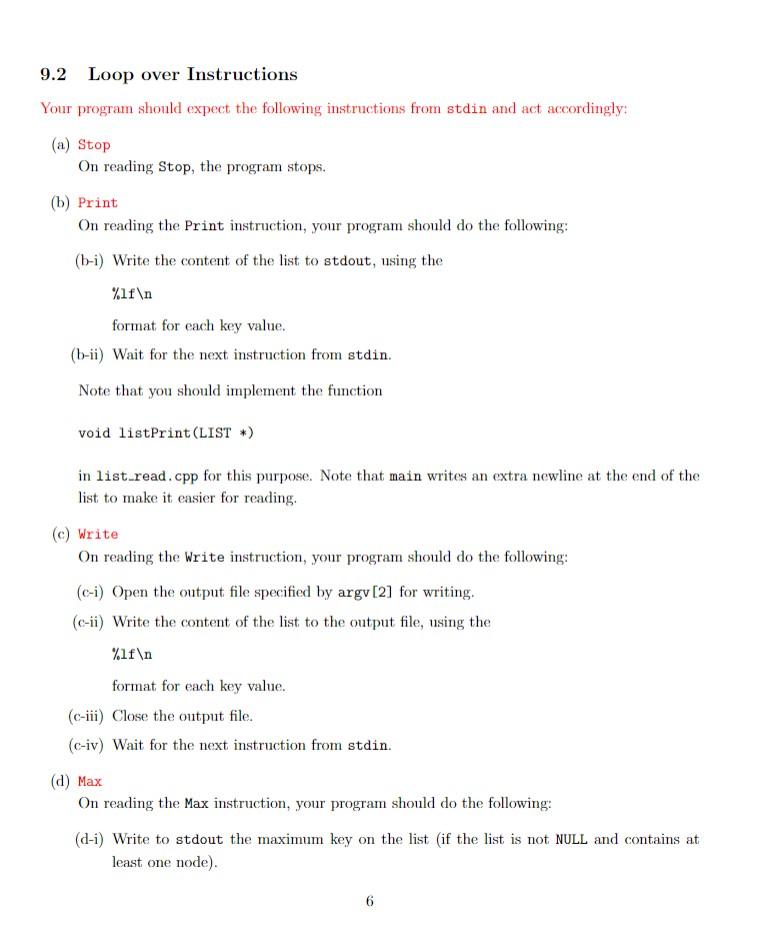 Solved I just need list_read.cpp and list_write.cpp to | Chegg.com