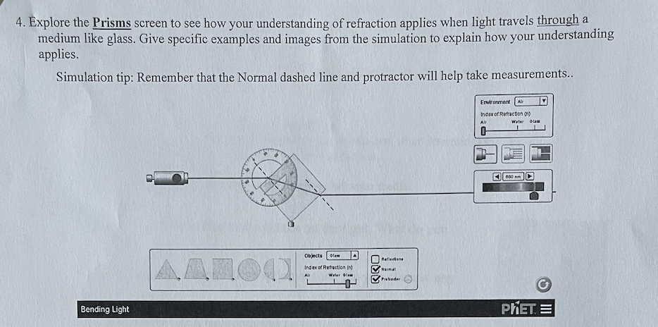 Solved 4. Explore the Prisms screen to see how your | Chegg.com