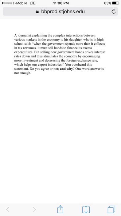Solved 000o T-Mobile LTE 11:08 PM 63% bbprod.stjohns.edu A | Chegg.com