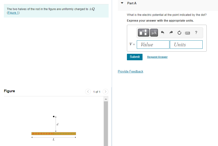 Solved The two halves of the rod in the figure are uniformly | Chegg.com